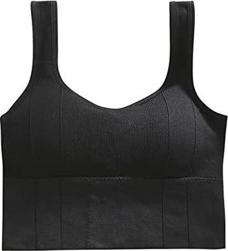 Generic Bustier Femme Pack Top Solide Gilet Dentelle Sans Couture Respirant Top Underwe Sexy Lingerie Homme, Noir, A