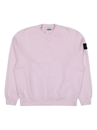 Stone Island sweat en coton à patch Compass - Rose