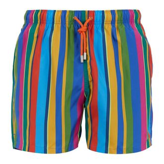 Gallo Gallo, Homme, Maillots de bain, Multicolore, Taille: S Shorts de bain bleus pour hommes à rayures multicolores