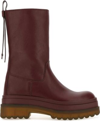 Red Valentino Femme, Chaussures, Rouge, Taille: 36 EU Grape Leather Bottes