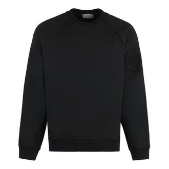 Stone Island Homme, Sweatshirts et sweats &agrave; capuche, Noir, Taille: 3XL SweaT-shirt ras du cou en coton