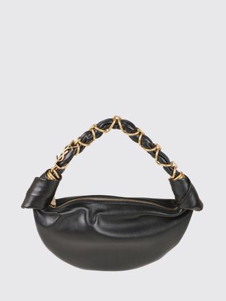 Saint Laurent Sac hobo Amalia en cuir dagneau lisse avec monogramme YSL