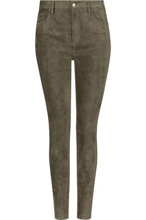 NYDJ Alina Skinny Gr&uuml;nes Wildlederimitat | Martini-Olive