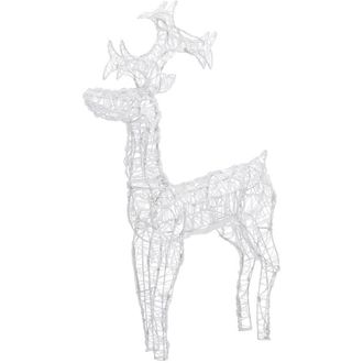 vidaXL Weihnachtsdeko Rentier 90 LEDs 60x16x100 cm Acryl vidaXL