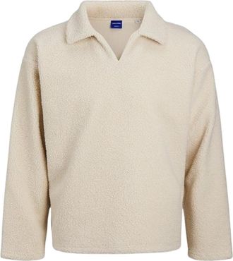 Jack & Jones Jack And Jones - Sweatshirt f&uuml;r Herren, Teddy-Stoff, Lang&auml;rmlig (Haferflocken)