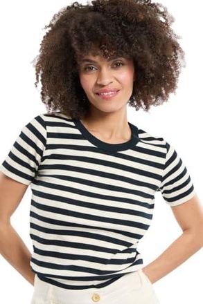 Armor Lux Marinière HILLION, Multicolore (Rich Navy/Nature Bi5), XXXXX-Large (Taille fabricant: 8) Femme