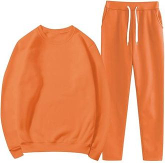 Generic Ensemble de survêtement assorti pour femme, ensemble de vêtements de détente pour femmes, survêtements de couleur pure, sweatshirts à manches longues 