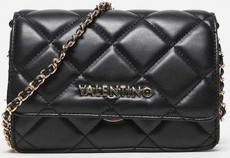 Valentino Ocarina - Gesteppte Umh&auml;ngetasche in Schwarz und Gold mit verstellbarem Riemen