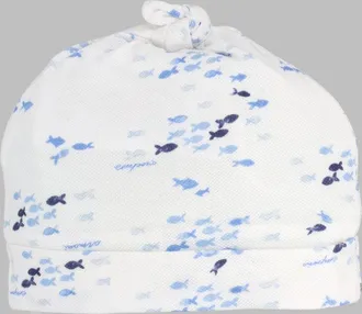 Emporio Armani 3RN404K_NJ0MZF917 Fish Motif Cotton Beanie - Multicolor