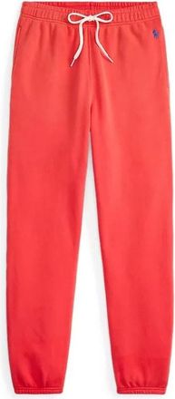 Polo Ralph Lauren Femme, Pantalons, Rouge, Taille: 38 FR Drawstring Logo-Embroidered Track Pants