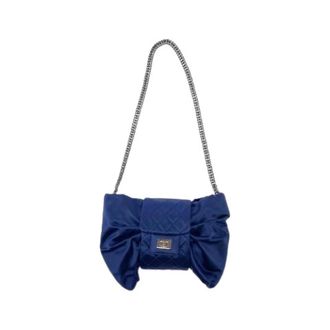 Chanel Sac bandouli&egrave;re en satin de soie Pre-owned - Femme - Pre-owned - Bleu - Taille: ONE Size