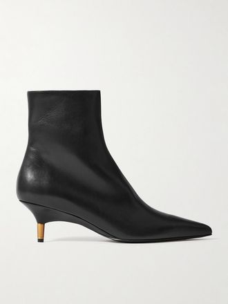 Khaite Bella Ankle Boots Aus Leder - Schwarz