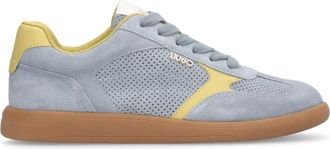 Liu Jo Femme, Chaussures, Bleu, Taille: 37 EU Perforated Suede Baskets