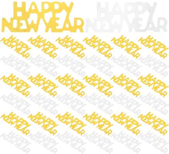 BESPORTBLE Silvester Konfetti Gold Silber Happy Year Party Tischdeko Langlebig Festliche Jahreswechsel Dekoration f&uuml;r Neujahrsfeier und Partygestaltung
