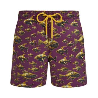 Vilebrequin Homme, Maillots de bain, Violet, Taille: XL Mega Fish Moorea Swim Shorts