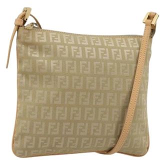 Fendi Pre-owned Zucchino Canvas Shoulder Bag - - Pre-owned - Damen - Beige - ONE SIZE