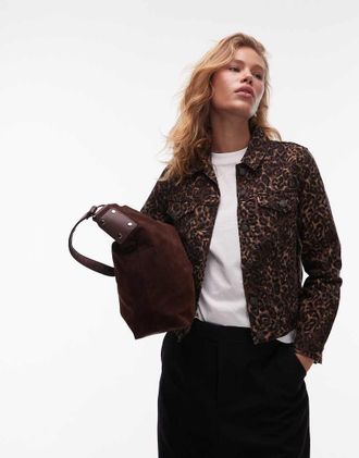 Levi's Original - Veste camionneur en jean - L&eacute;opard-Marron