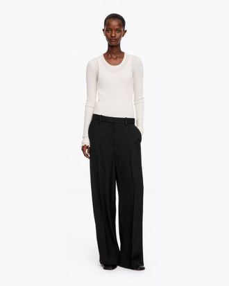 Arket Relaxed Tailored Trousers -Schwarz