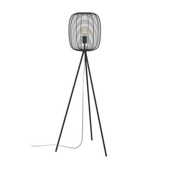 Eglo Lampadaire tr&eacute;pied Rinroe, lampe de salon sur pied, luminaire int&eacute;rieur tripode, design industriel, m&eacute;tal noir, douille E27