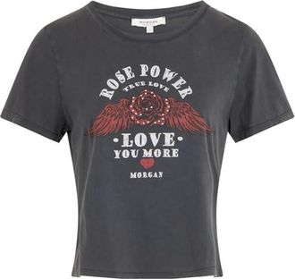 Morgan 251-DPOWER Tshirt, Gris Anthracite, Medium Femme