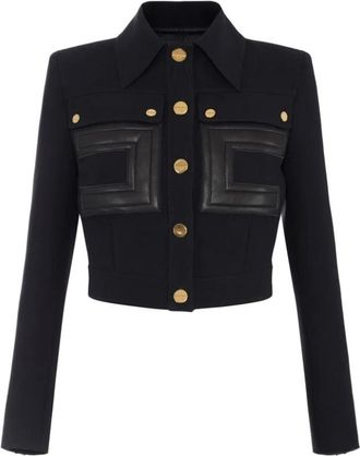 Elisabetta Franchi Damen, Jacken, Schwarzk, XLGröße