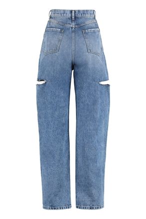 Maison Margiela Womens High-Waist Wide-Leg Jeans Denim Cotton