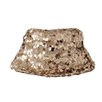 Dolce & Gabbana Gold Sequin Eimer Hut - - Accessories - Damen - Gelb - ONE SIZE