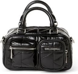 Karl Lagerfeld Sac &agrave; main matelass&eacute; avec bandouli&egrave;re amovible en cuir