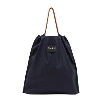Plan C Plan C, Femme, Sacs, Bleu, Taille: ONE Size Cotton Tote