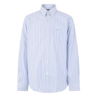 Paul & Shark Chemise en Coton Ray&eacute;e - Homme - Chemises - Bleu - Taille: XL