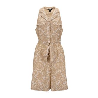 Ralph Lauren Abito Bottone - - Dresses - Damen - Beige - S
