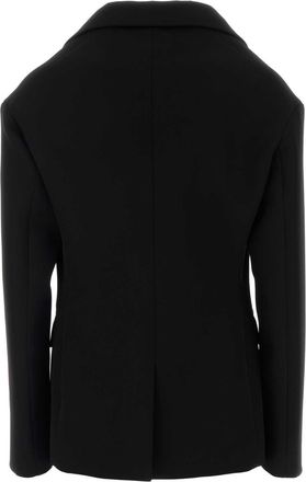 Balenciaga Double-Breasted Wool Blazer - Black