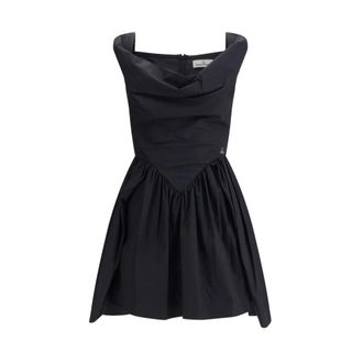 Vivienne Westwood Mini Robe du Dimanche avec D&eacute;tails &agrave; Volants - Femme - Robes - Noir - Taille: 40 FR