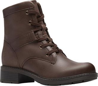Clarks Bottines Hearth Parker pour femme, cuir marron, 38.5 EU