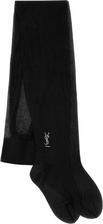 Saint Laurent Strumpfhose mit Kristallen - Schwarz