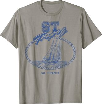 Trendy Apparel ST Tropez SO France Rope Frame Sail Boat T-Shirt