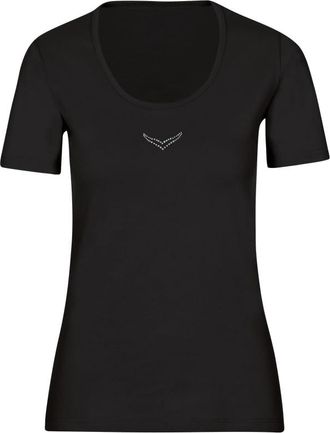 Trigema Damen 502211 T-Shirt, Schwarz (Schwarz 008), 52 (Herstellergr&ouml;&szlig;e: XXL)