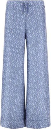 Herno Femme, Pantalons, Bleu, Taille: 40 FR Wide Pantalons