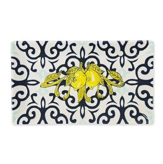 Excelsa Amalfi Lot de 6 assiettes d&eacute;coratives en c&eacute;ramique 25 x 15 cm