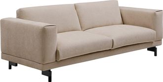 Vente-Unique 3-Sitzer Sofa - Chenille-Stoff Beige - DEMBOLA