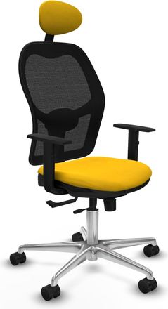 Piqueras y Crespo Jorquera Drehstuhl mit 1D-Armen, h&ouml;henverstellbarer Lendenwirbelst&uuml;tze und festem Kopfteil, ausgestattet mit Syncro/Traslack und eingespritztem Schaum