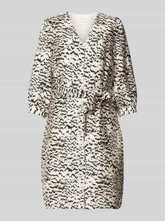 Moss Copenhagen Knielanges Kleid mit V-Ausschnitt Modell Philida