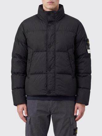 Stone Island Doudoune courte en nylon matelass&eacute; d&eacute;perlant avec logo