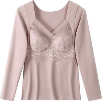 Generic sous Pull Femme Haut Thermique Femme sous Pull Thermique Femme Doux Glamour Blouse Noire &Eacute;l&eacute;gante en Similicuir Manches Longues Col Montant Look Fashi