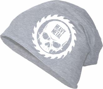 Spass Kostet Herren M&auml;nner Junge Long Beanie Heavy Metal Totenkopf Musik Merch schwarz Black