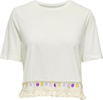 Only Onlfilippa Life S/S Tassel Top JRS