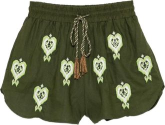 Farm Rio Shorts mit Kordelzug - Gr&uuml;n