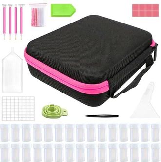 Generic Bo&icirc;te de rangement Diamond Art, 30 emplacements pour kits dart diamant pour adultes, bo&icirc;te de rangement pour perles, strass, accessoires dart diamant