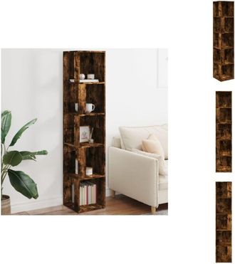vidaXL Eckregal R&auml;uchereiche 33x33x164,5 cm Holzwerkstoff - Eckschrank - Regal - Aufbewahrungsraum - Holzwerkstoffm&ouml;bel - Wohnzimmereinrichtung