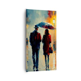 Arttor Wandbilder Dekoration Wohnzimmer Romantik Paar Landschaft Bilder auf Leinwand 65x120cm Leinwandbild mit Rahmen Schlafzimmer K&uuml;che Deko Wand Kunstdruck